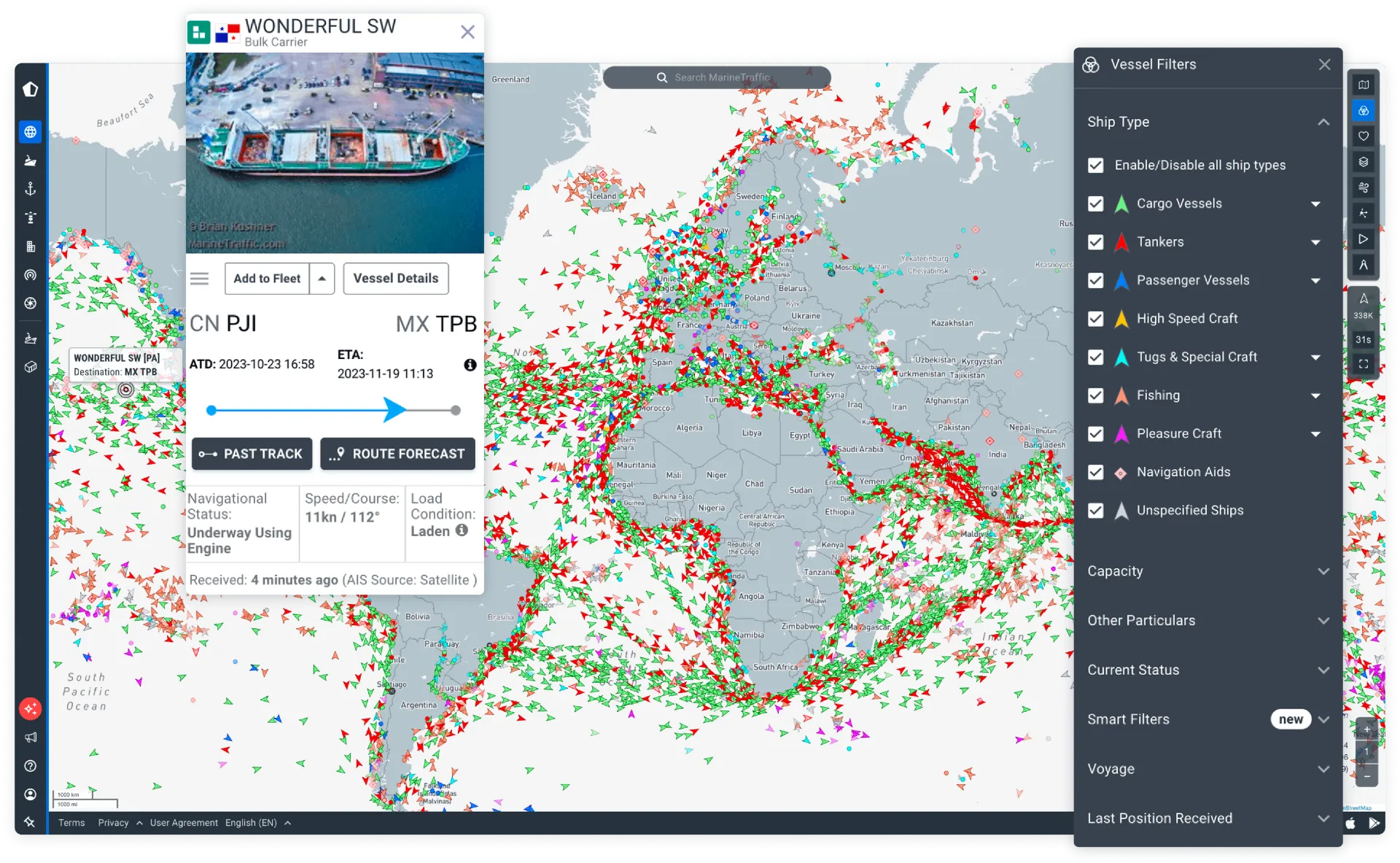 Shipping & Transportation: Stay ahead in the shipping industry with MarineTraffic